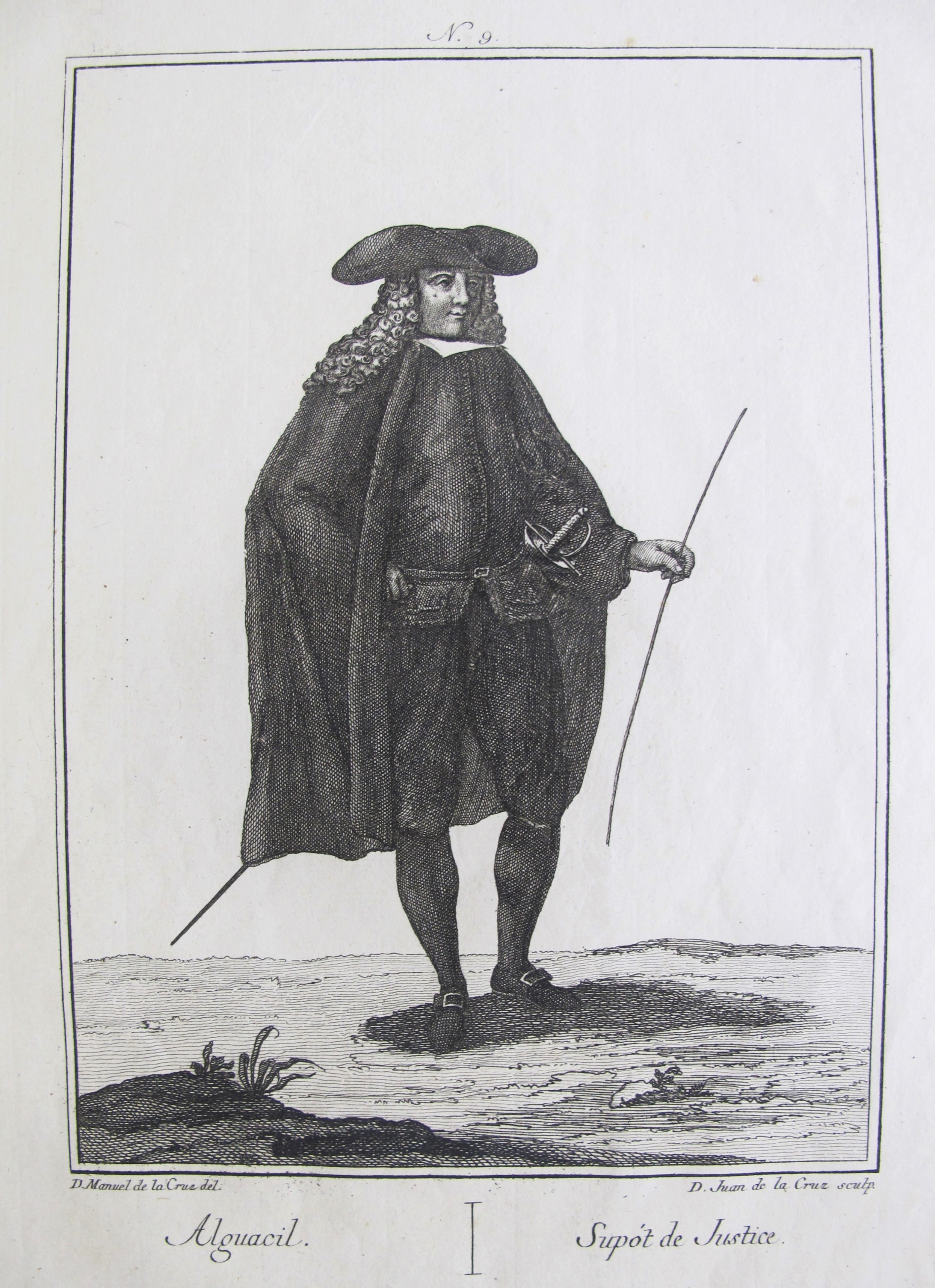 Alguacil, Supot de Justice > Grabados, Folklore Trajes . Frame ...