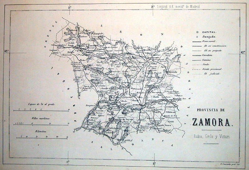 Provincia de Zamora > Mapas . Frame | Grabados, Mapas Antiguos, Atlas y ...